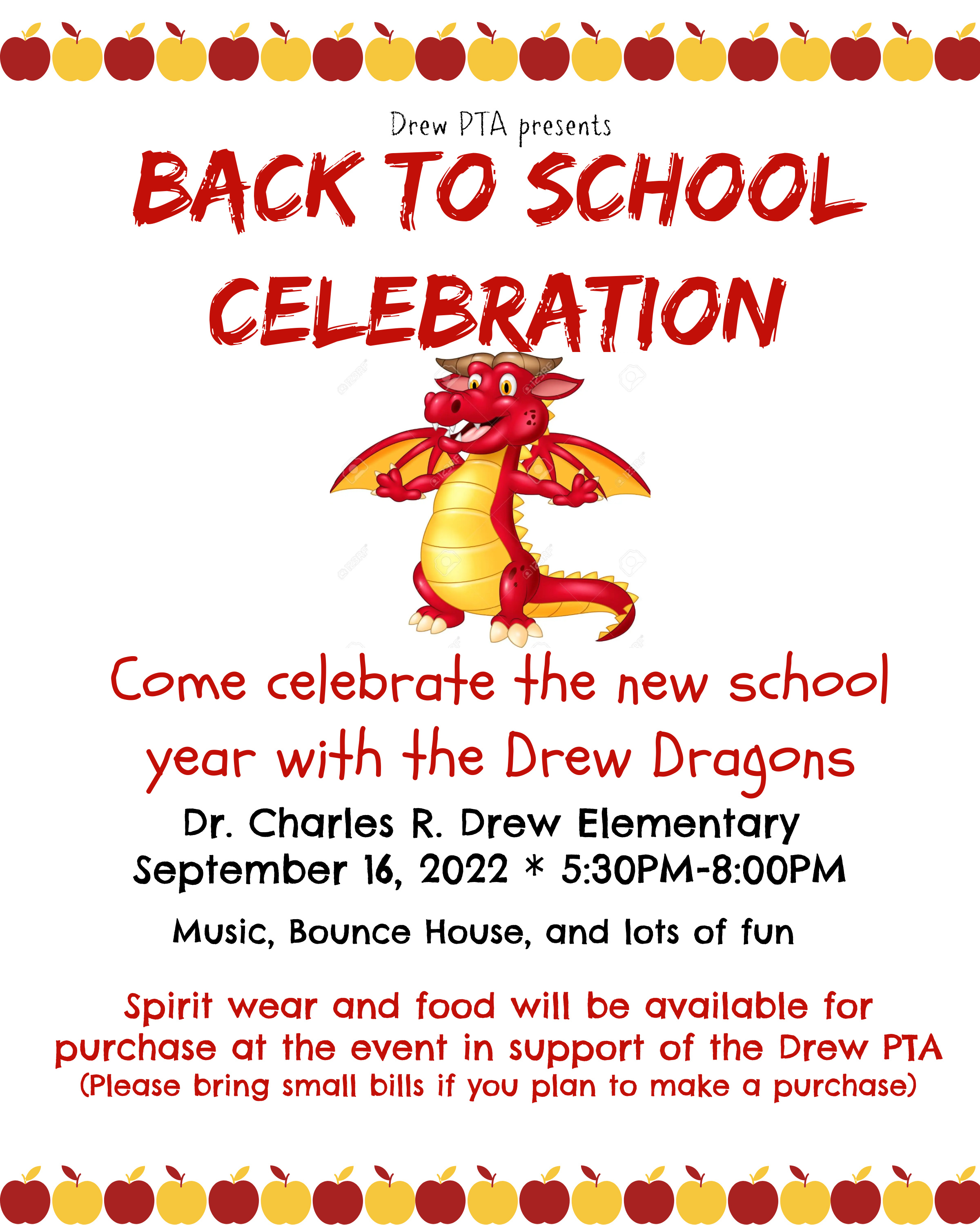 Back to school time! – Dr. Charles R. Drew Elementary